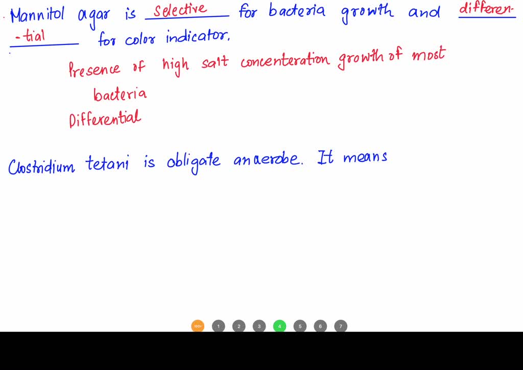 SOLVED: 'Mannitol Salt Agar contains mannitol, sodium chloride , and ...