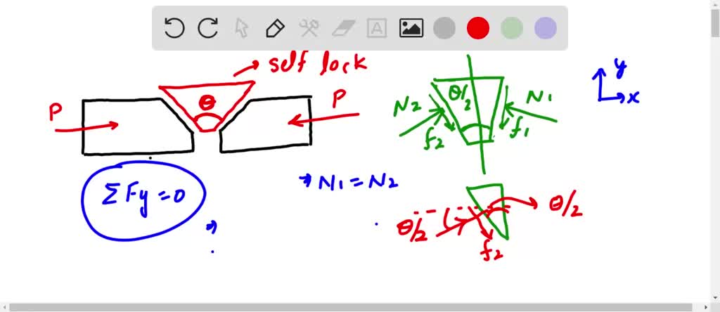 SOLVED: Determine the largest angle θ that will cause the wedge to be ...
