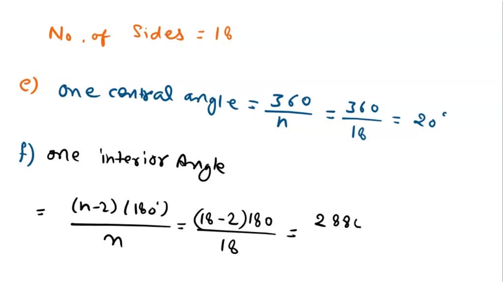 SOLVED: Knowing the figure is regular find the measure of one central ...