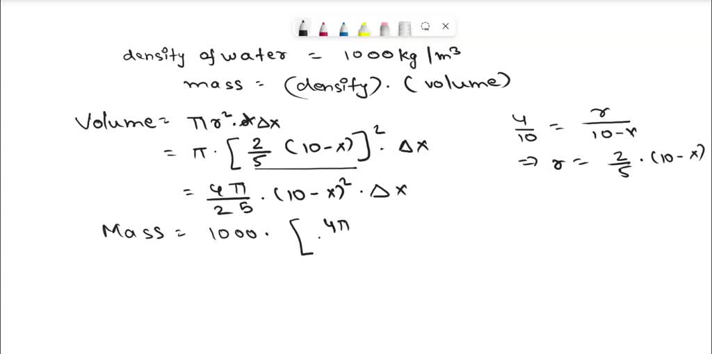 SOLVED: A tank has the shape of an inverted circular cone with a height of 10 and a base radius ...