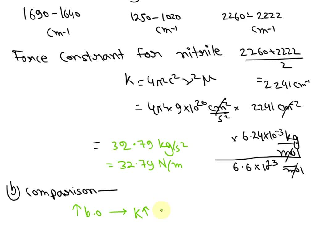 SOLVED: The stretching vibrations for different carbon-nitrogen bonds ...