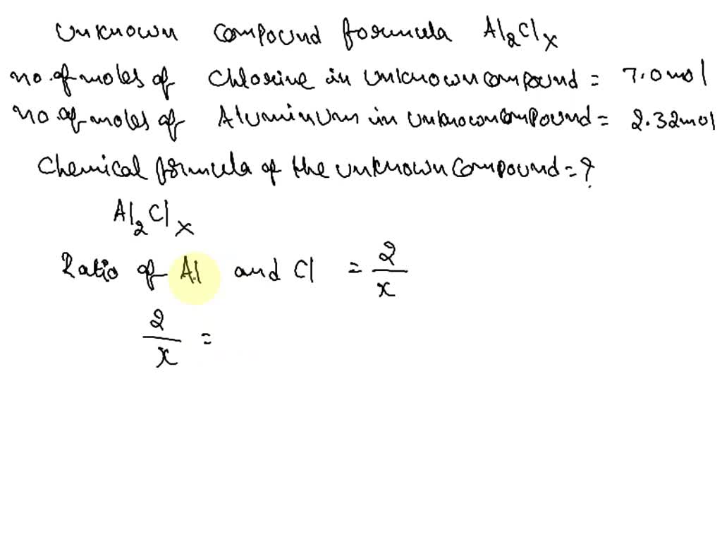 Solved An Unknown Compound Has The Following Chemical Formula Mgx Cl2 Where X Stands For A