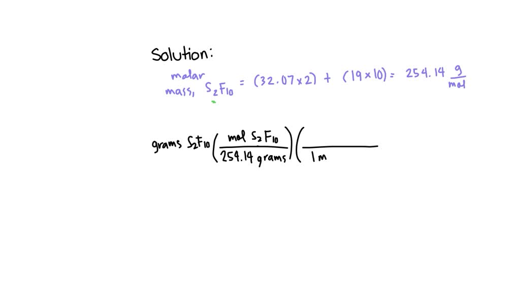 SOLVED: For the molecular compound disulfur decafluoride , what would ...