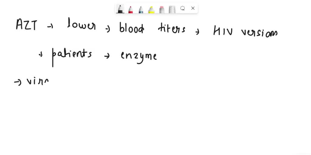 SOLVED: "Why does AZT work initially to lower the blood titers of HIV ...