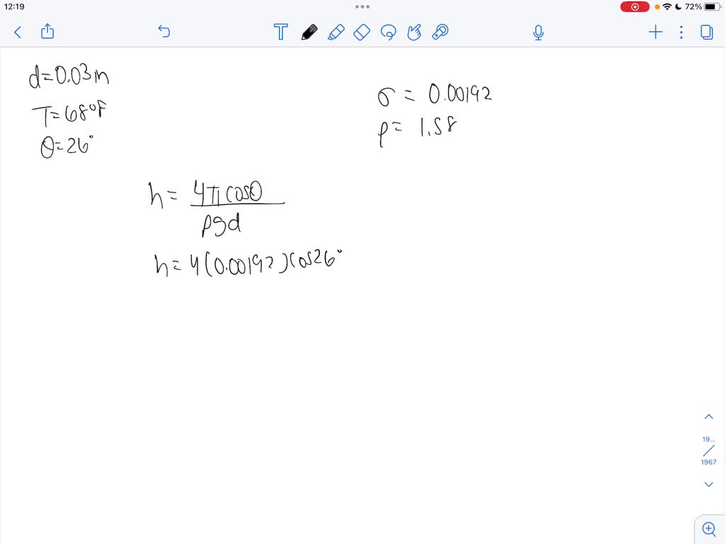 SOLVED: A 0.03-in-diameter glass tube is inserted into kerosene at 68°F ...