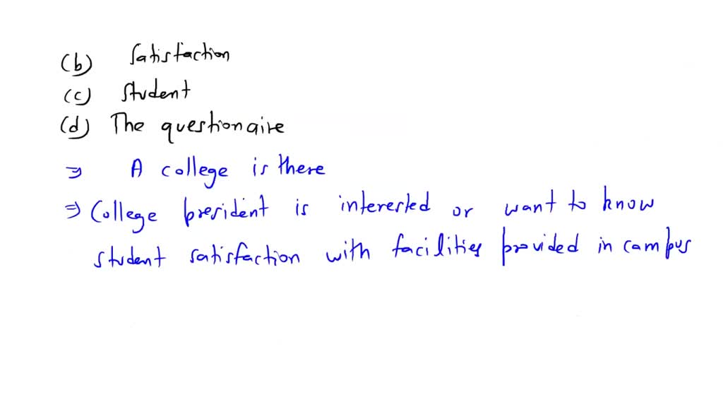 SOLVED: The instrument of measurement is the questionnaire. the rating ...