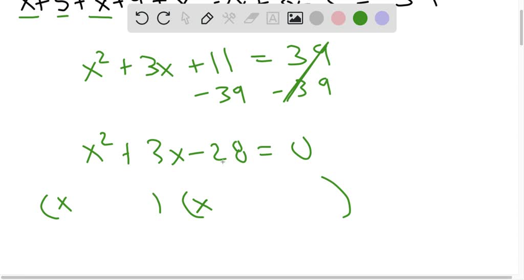 SOLVED: The perimeter of the quadrilateral is 39 centimeters. Find the ...