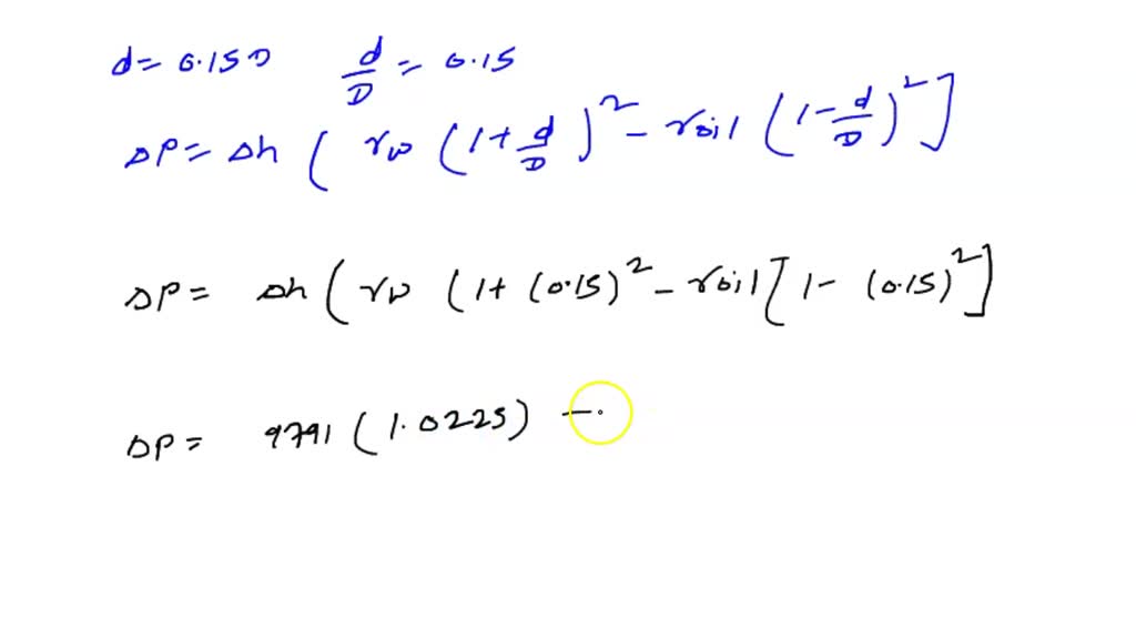 SOLVED: Sometimes manometer dimensions have a significant effect. In ...