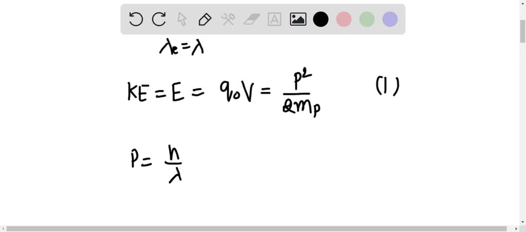 SOLVED: A proton when accelerated through a potential difference of V volt has wavelength ...