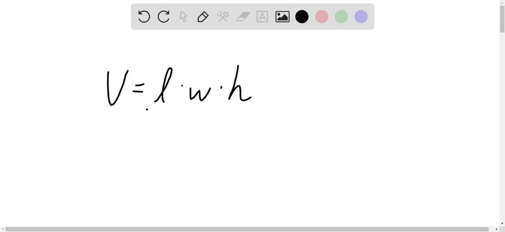SOLVED: The volume of a rectangular prism is calculated using the ...
