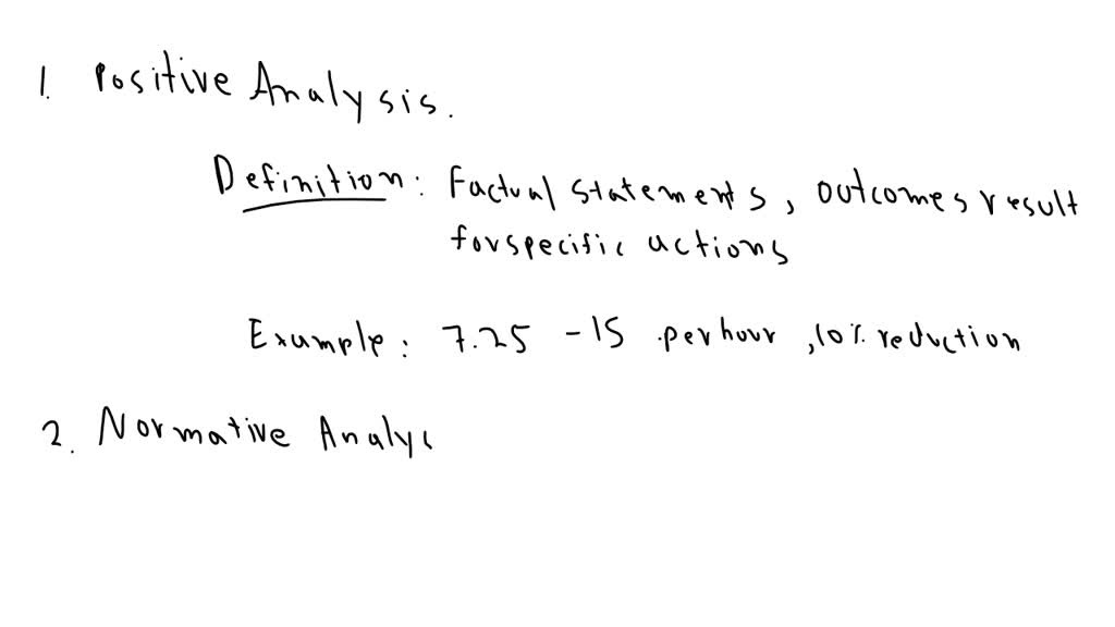 SOLVED: Explain the difference between positive and normative analysis ...