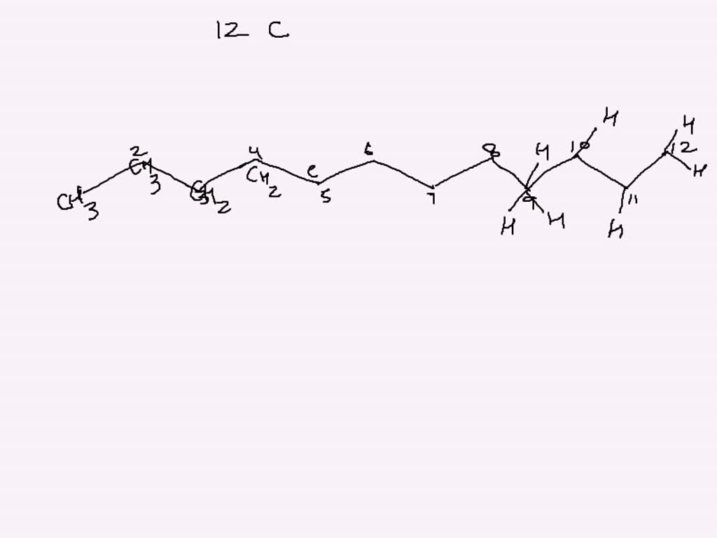 SOLVED: The structure of dodecane is shown below: What is the ...