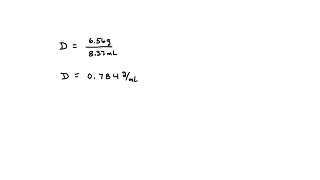 SOLVED: Using the density you calculated from the question above, guess ...