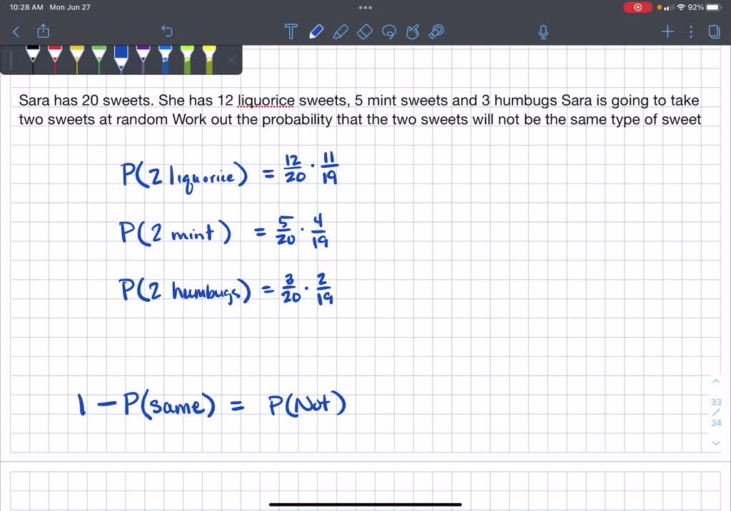 SOLVED: There are four toffee sweets and seven nutty sweets in a girl's ...