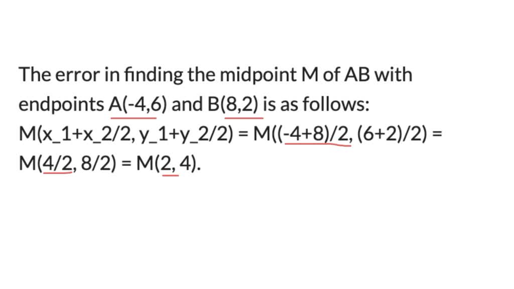 SOLVED: Texts: How is the midpoint and length of a segment on the ...