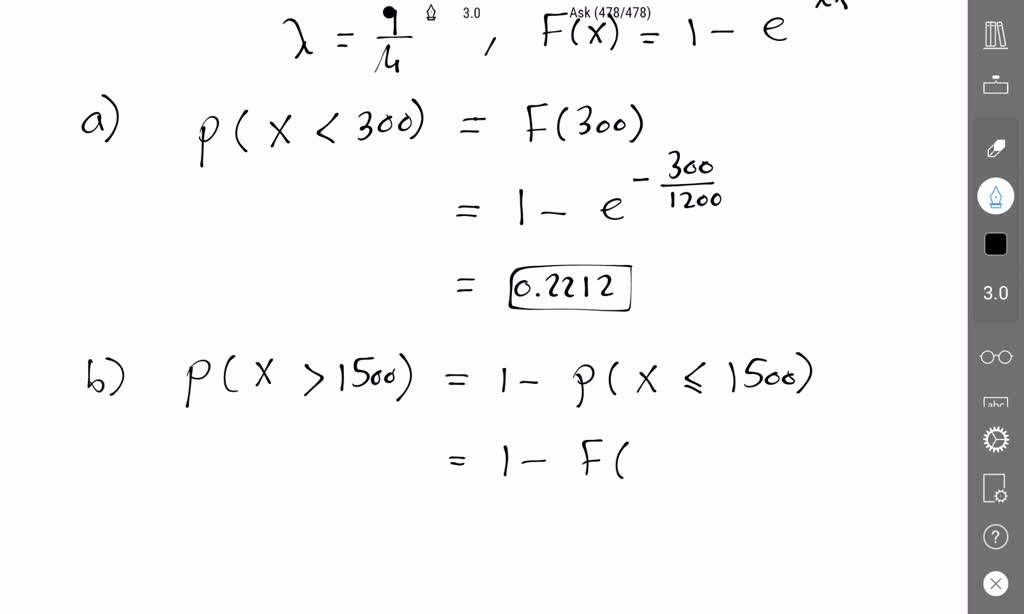 SOLVED: Exponential Distribution A power supply for a computer follows ...