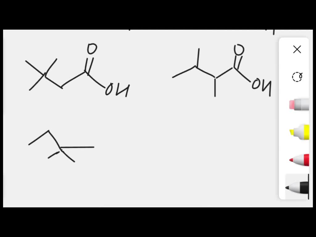 SOLVED: Draw the structures of eight different carboxylic acids with molecular formula C6H12O2.