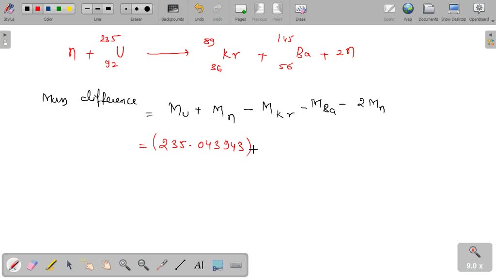 SOLVED: Consider the neutron-induced fission reaction: n + 235U â ...