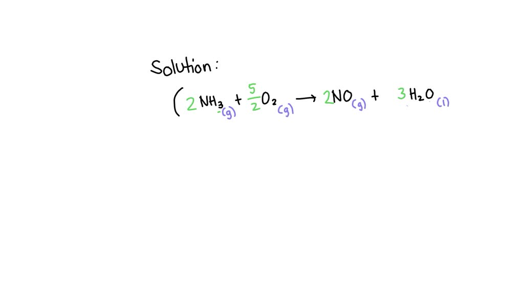 SOLVED: Write and balance a chemical equation for the reaction of gaseous ammonia with oxygen ...