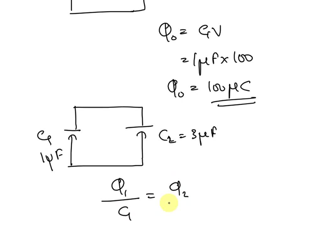 Solved A Condenser Of 1 Microfarad Capacitance Is Charged To 100 Volts And Then Disconnected