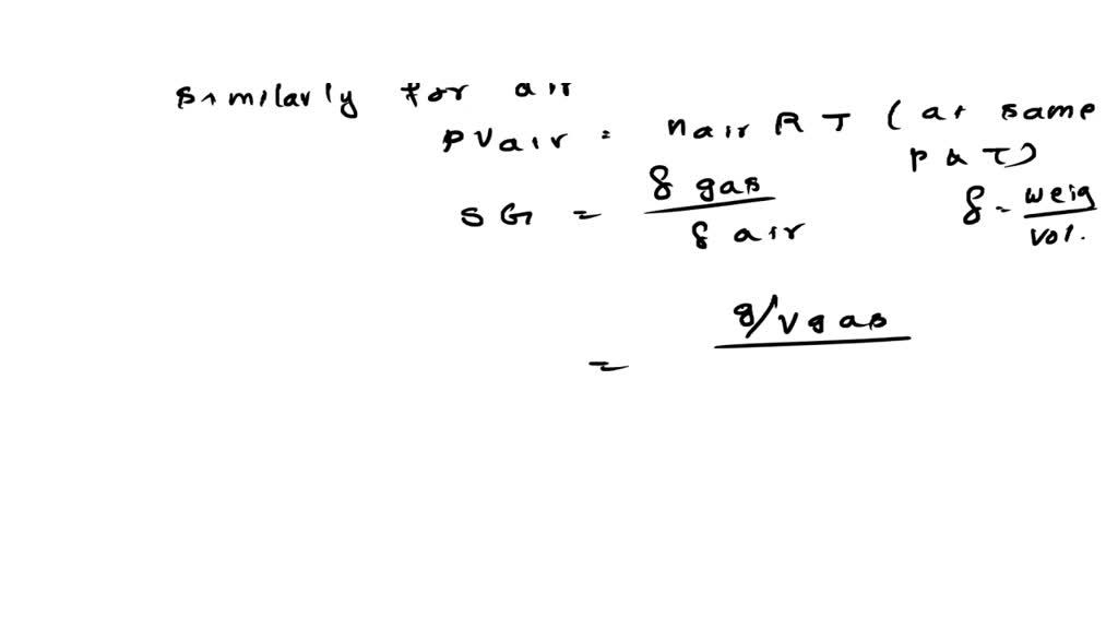 SOLVED: Given the equation of state for ideal gas: PV = nRT; specific ...