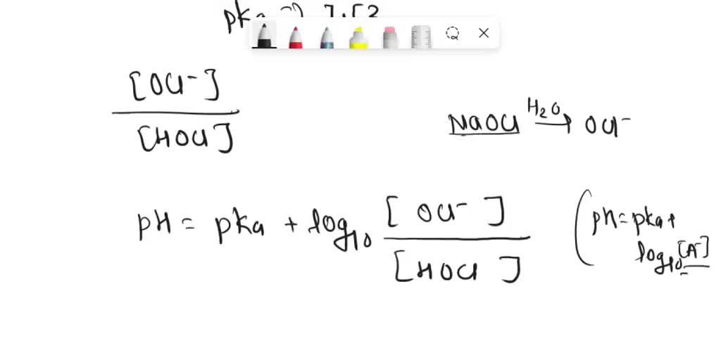 SOLVED: Sodium hypochlorite (NaOCl, the active ingredient of all ...
