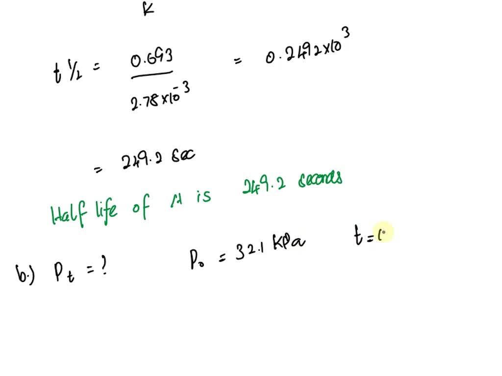 SOLVED: 'The rate constant for the first-order decomposition of ...