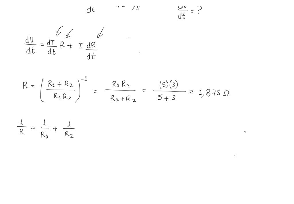 SOLVED: The voltage, V (in volts), across a circuit is given by Ohm's ...