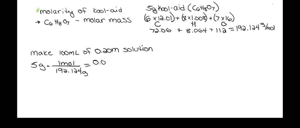 SOLVED: Data and Calculations: Don't forget units when recording your ...