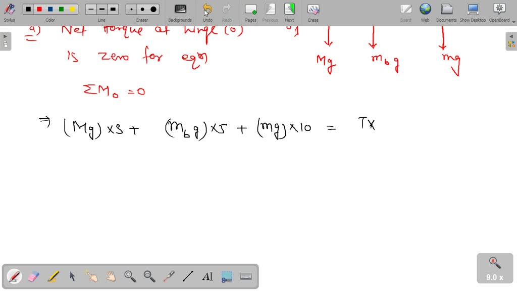 SOLVED: Q5. The figure shows a uniform; horizontal beam (length = 10 m ...