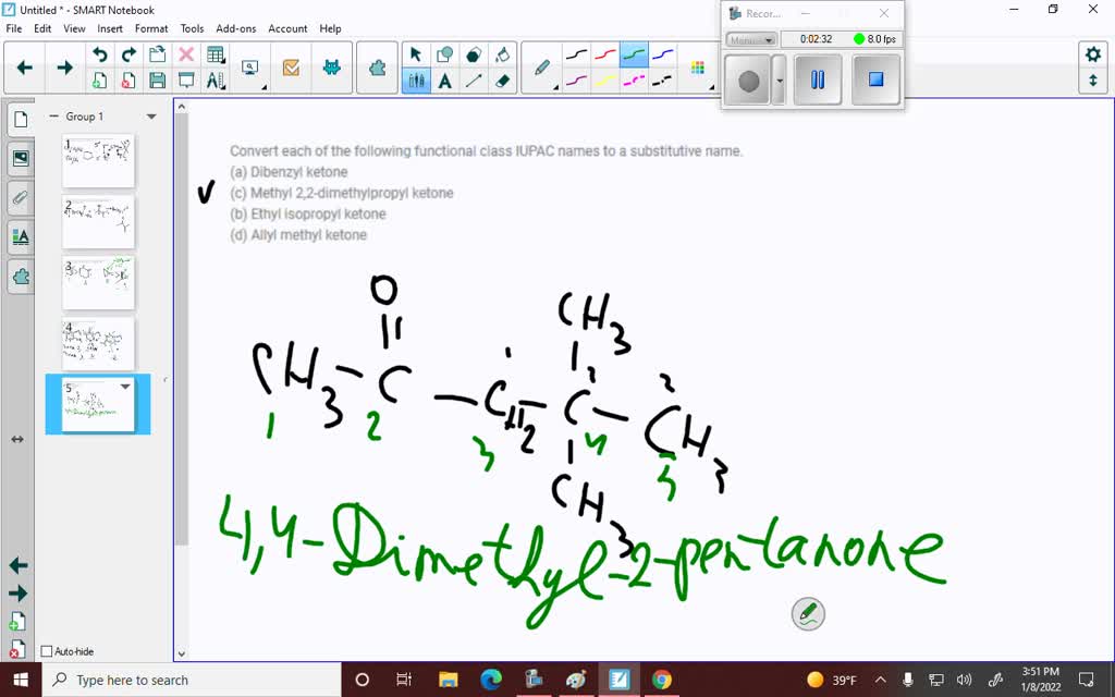 SOLVED: Convert the following functional class IUPAC name to a substitutive name. IUPAC Name ...