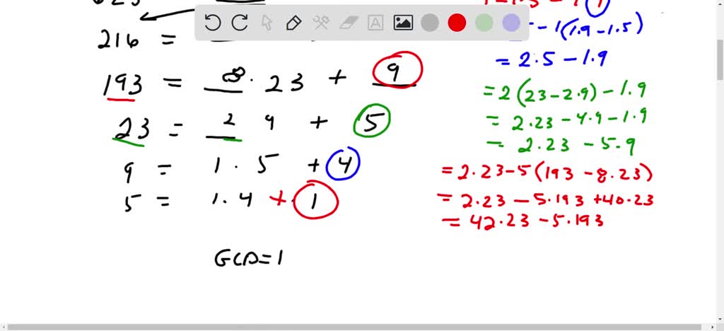Solved Question 7 5 Points 1 Use Euclids Algorithm Also Known As The Euclidean Algorithm