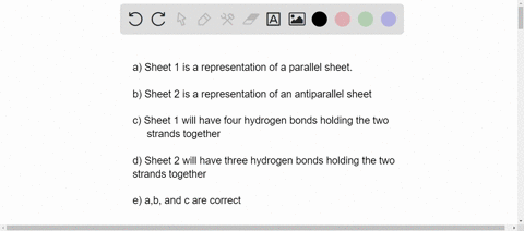 Characteristics of sheet secondary structures are listed...