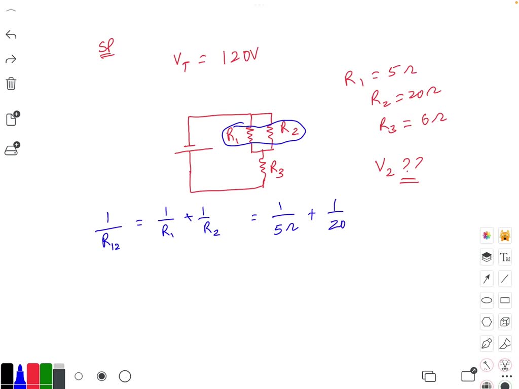 SOLVED: Multiple Choice. In a series-parallel circuit, if VT= 120V (negative terminal on top ...