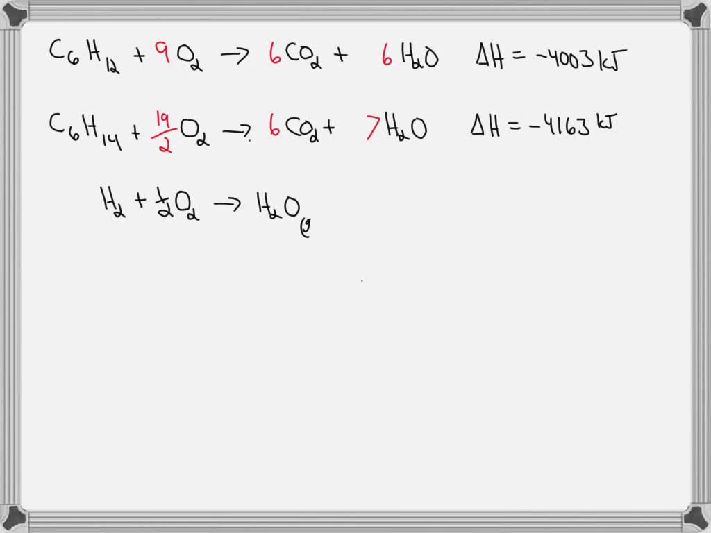 Calculate the standard enthalpy of hydrogenation of 1-hexene to hexane ...