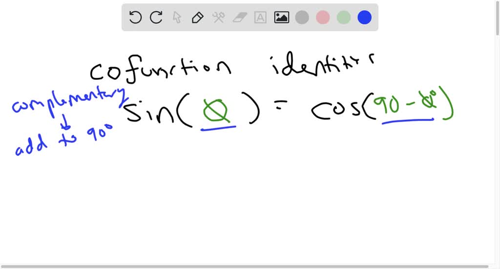 SOLVED: Rewrite cot 61Â° in terms of its cofunction cot 61Â° (Type an ...