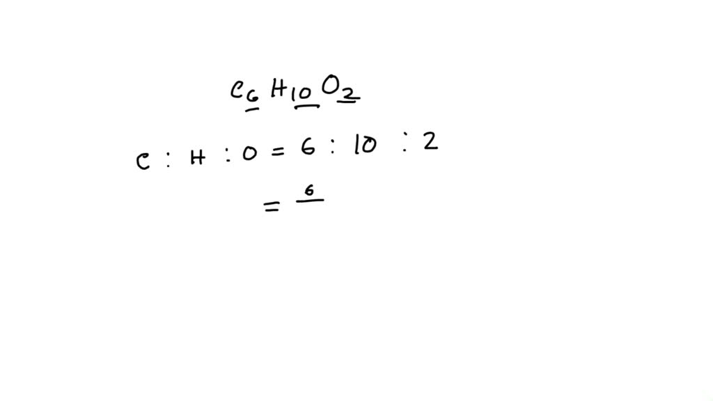 SOLVED: What is the empirical formula of C6H10O2?