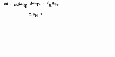 Calculate the enthalpy of combustion kjmol of cetane c16h34...