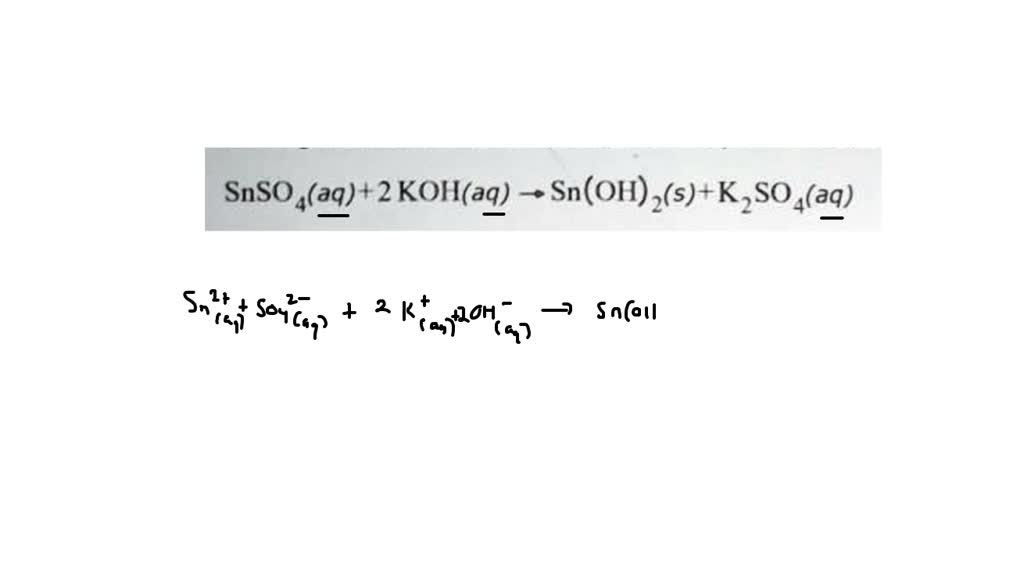 SOLVED: The following chemical reaction takes place in aqueous solution ...