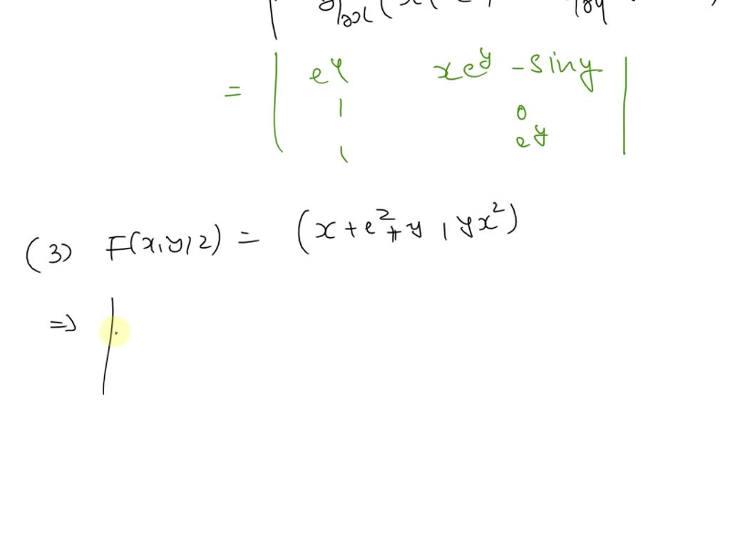 Solved Compute The Matrix Of Partial Derivatives Of The Following Functions F R R Fxy