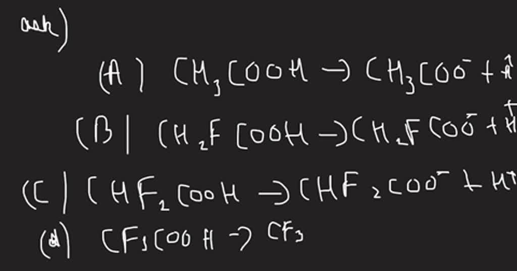 SOLVED: Among the following he strongest acid is A. CH3COOH B. C6H5COOH ...