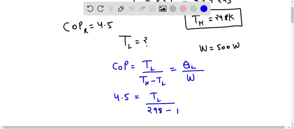 SOLVED: A Carnot refrigerator operates in a room in which the ...