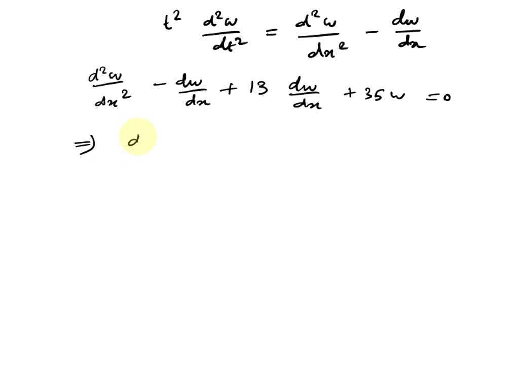 Solved Find A General Solution To The Given Cauchy Euler Equation For T 0 2dy Dy 6t 36y 0