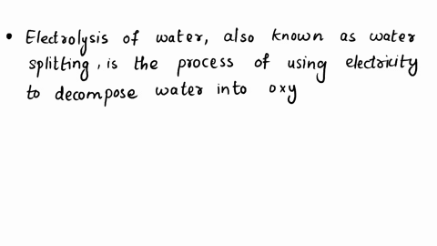 During electrolysis water is subjected to an electric...