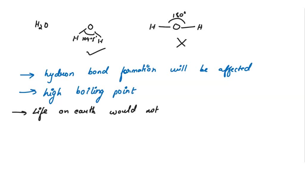 How would our lives be different if the molecular shape of water was ...