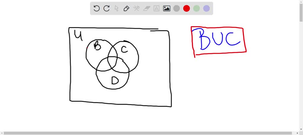 SOLVED: draw a venn diagram depicting the following: A-(BUC)
