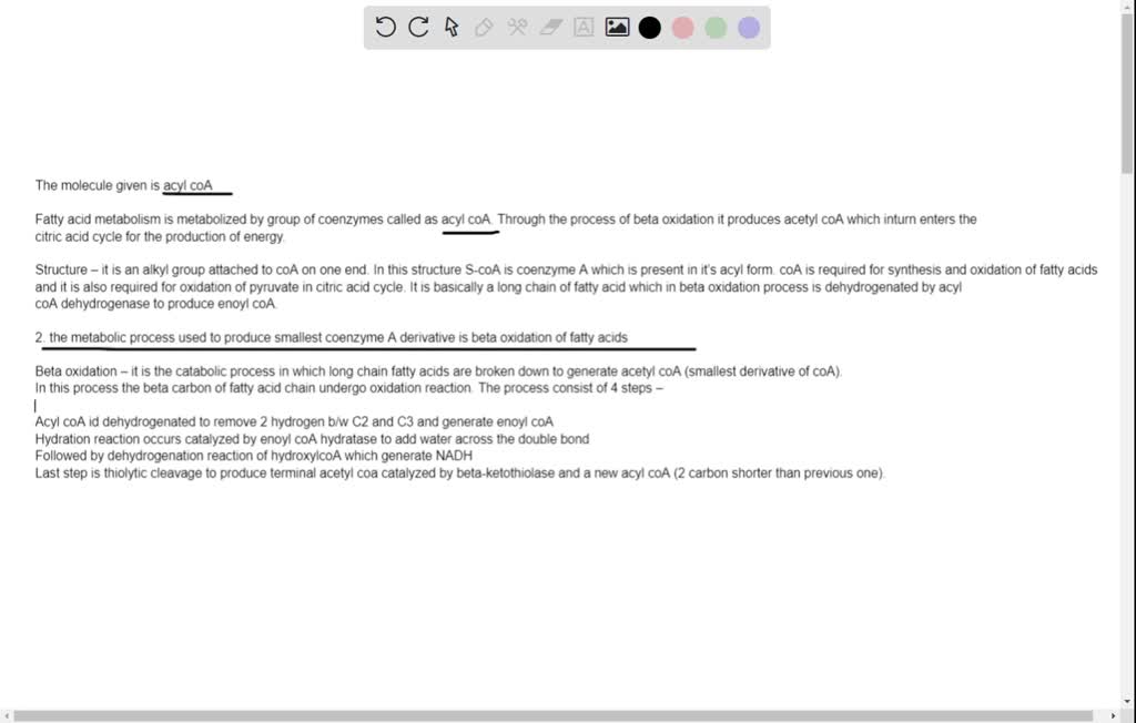 SOLVED: "2.1. Draw the molecule of Coenzyme (CoA-SH) and include its ...