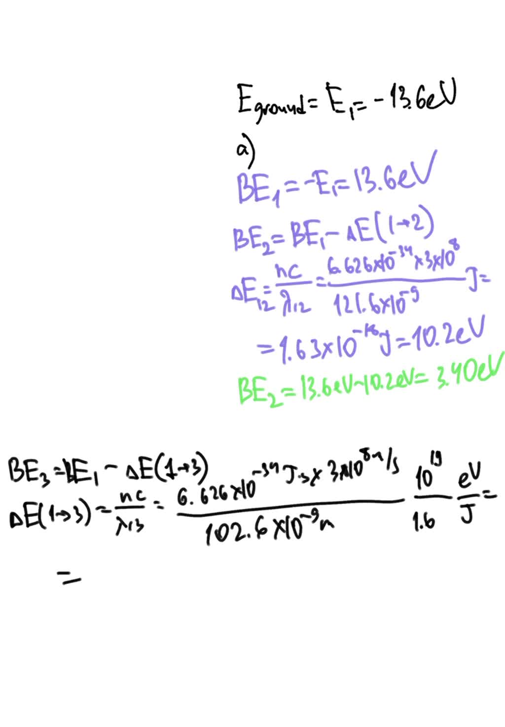 SOLVED: 3. (a) Calculate and draw the energy Hydrogen levels for a ...