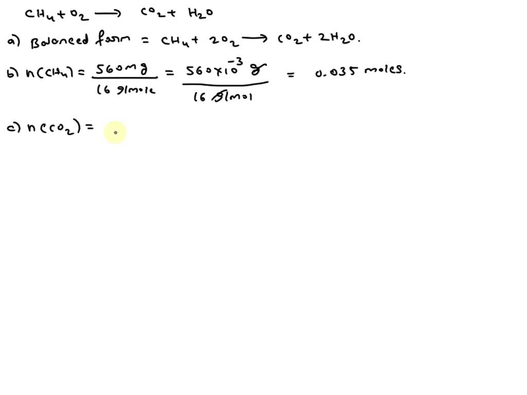 SOLVED: Calculate the number of grams of carbon dioxide formed when 50.0 grams of methane reacts ...