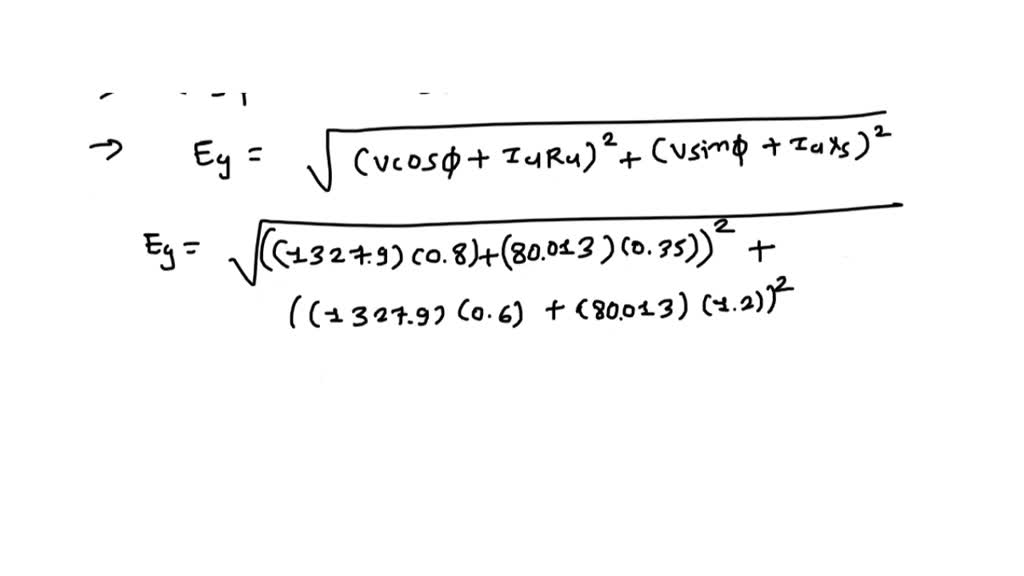 SOLVED: The following 3-phase synchronous alternator is connected to a ...
